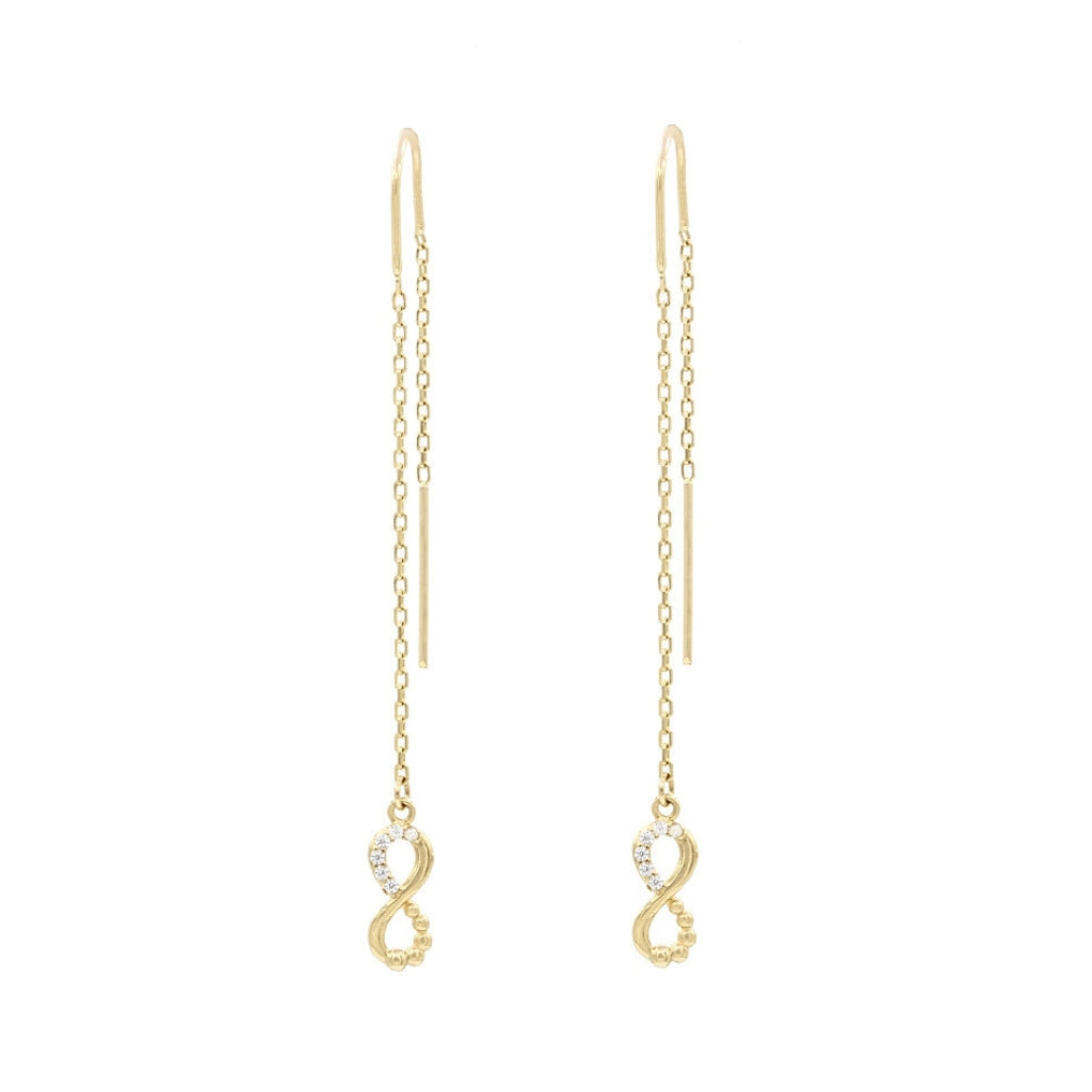 Cercei Aur 14k Fir Infinit | SORELLY
