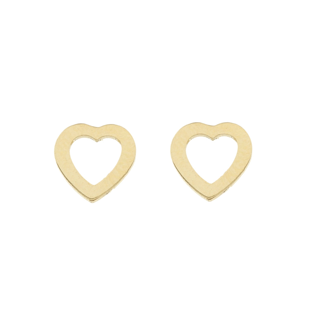 Cercei Aur 14k Contur Inima | SORELLY